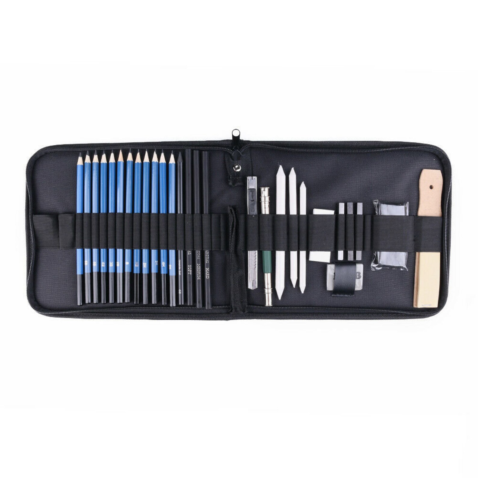 Art Pencil Kit Pro Sketching Drawing Student Graphite Charcoal - Etsy UK