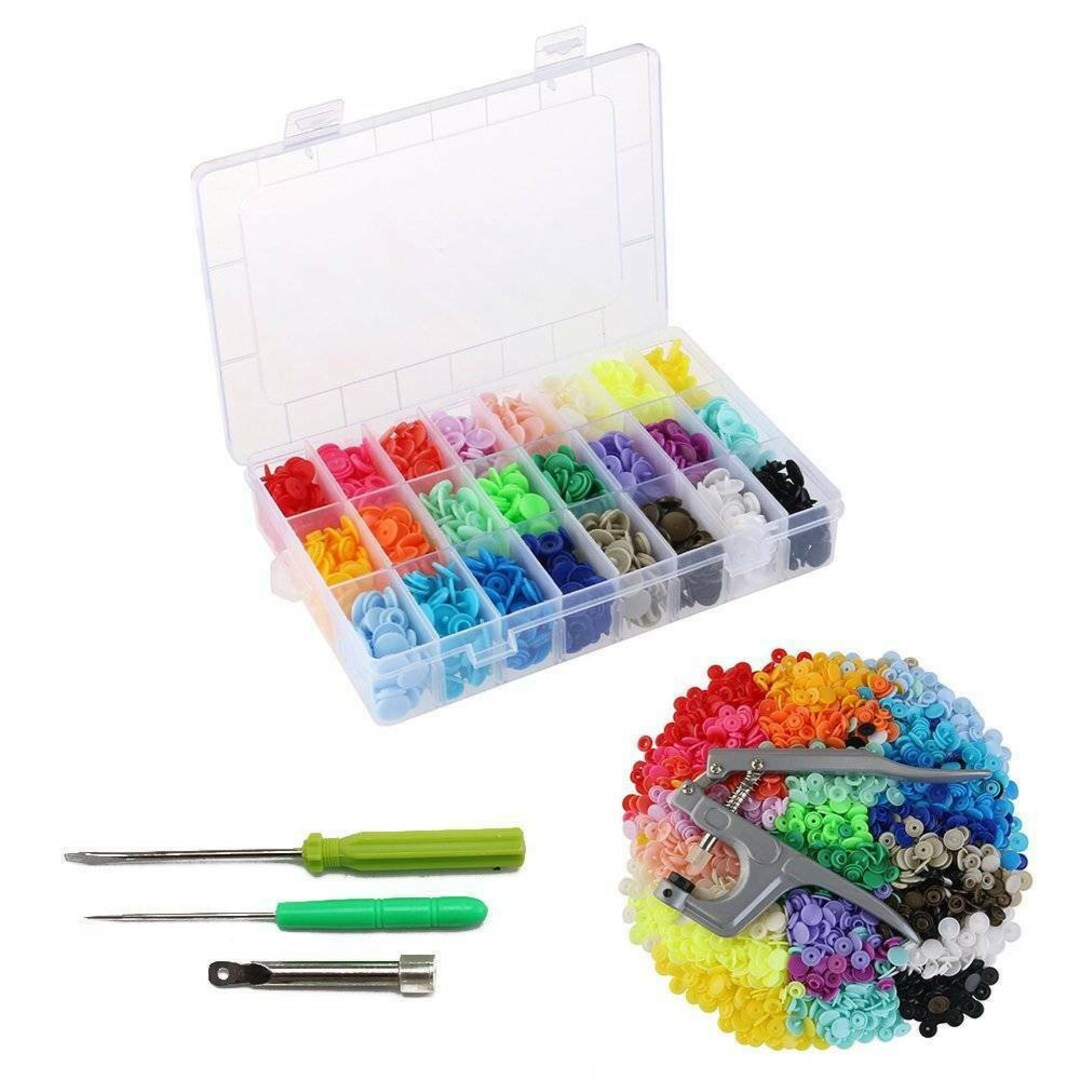 Plastic Buttons Stubs Poppers Fastener Snap Pliers KAM Snaps 360pcs T5 ...