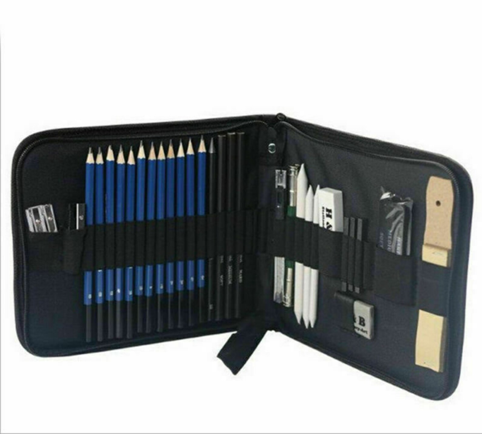 Art Pencil Kit Pro Sketching Drawing Student Graphite Charcoal - Etsy UK