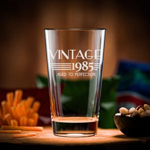 VINTAGE 1985 Beer Pint - Great Beer Glass Gift for 40th Birthday's ...