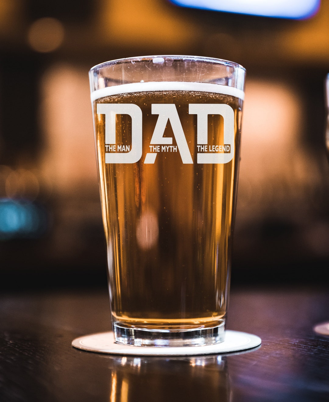 Dad the Man the Myth the Legend Beer Pint, Legendary Beer Pints for ...