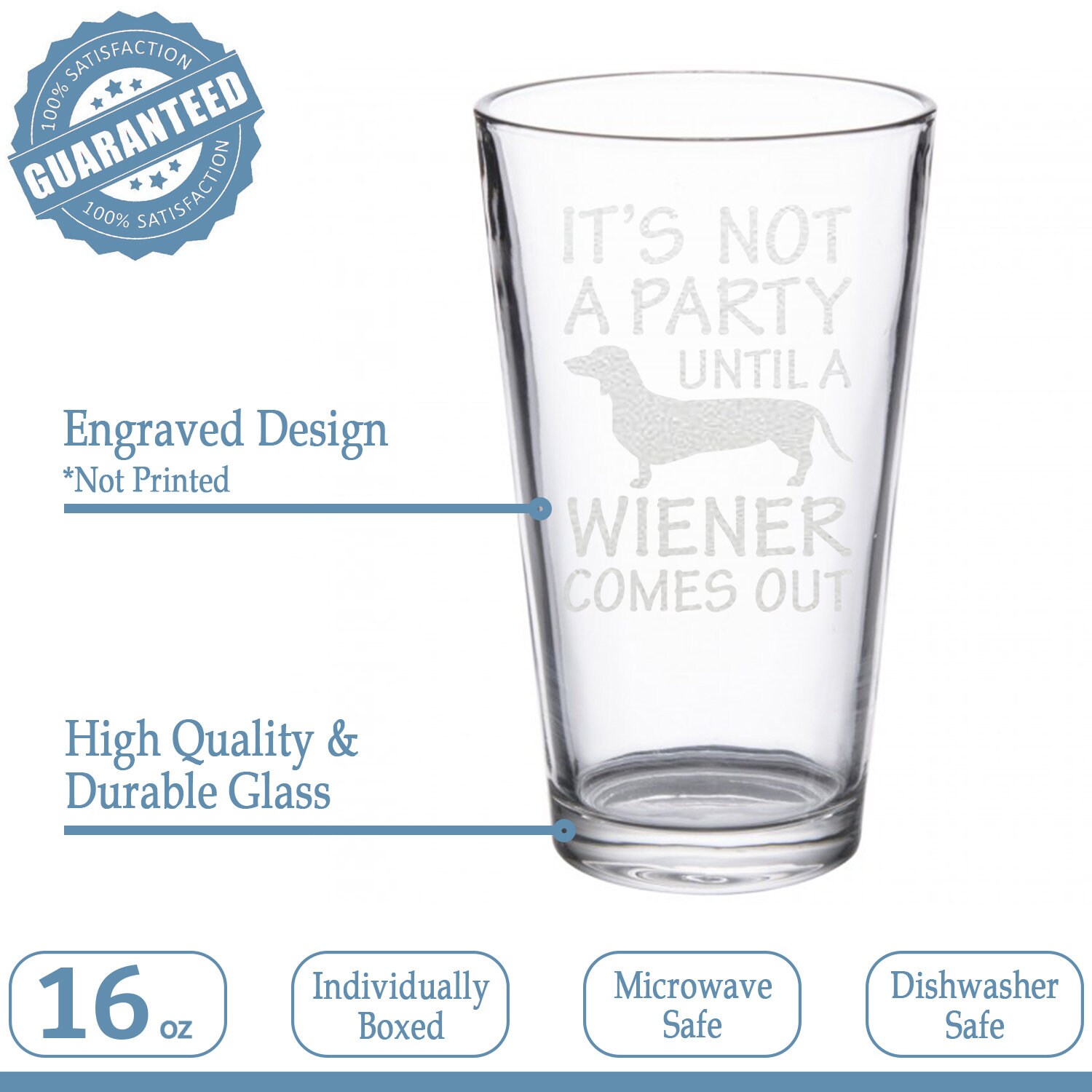 It's Not a Party Until a Wiener Comes Out Great Beer Pint - Etsy