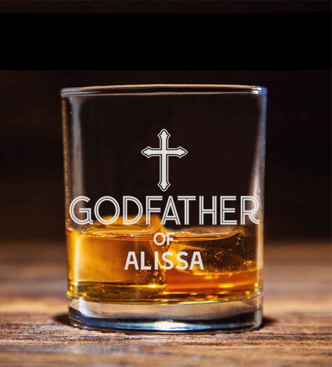 Personalized Godfather Whiskey Glass, Engraved Personalized Gift ...