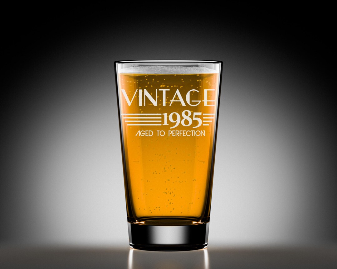 VINTAGE 1985 Beer Pint - Great Beer Glass Gift for 40th Birthday's ...