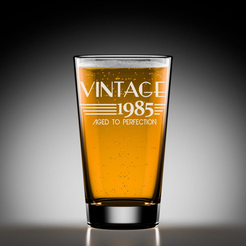 Beer Glass 1986 - Etsy