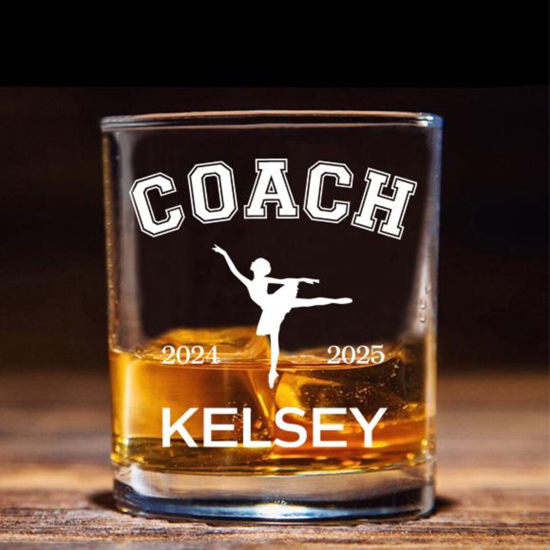 Custom Dancing Coach Whiskey Glass, Retirement Gift for Dancing Coach ...