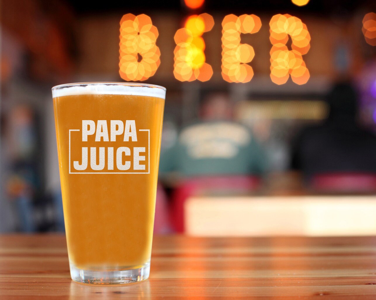 Papa Juice Beer Pint Funny Birthday Fathers Day Gift for Dads, Grandpas ...