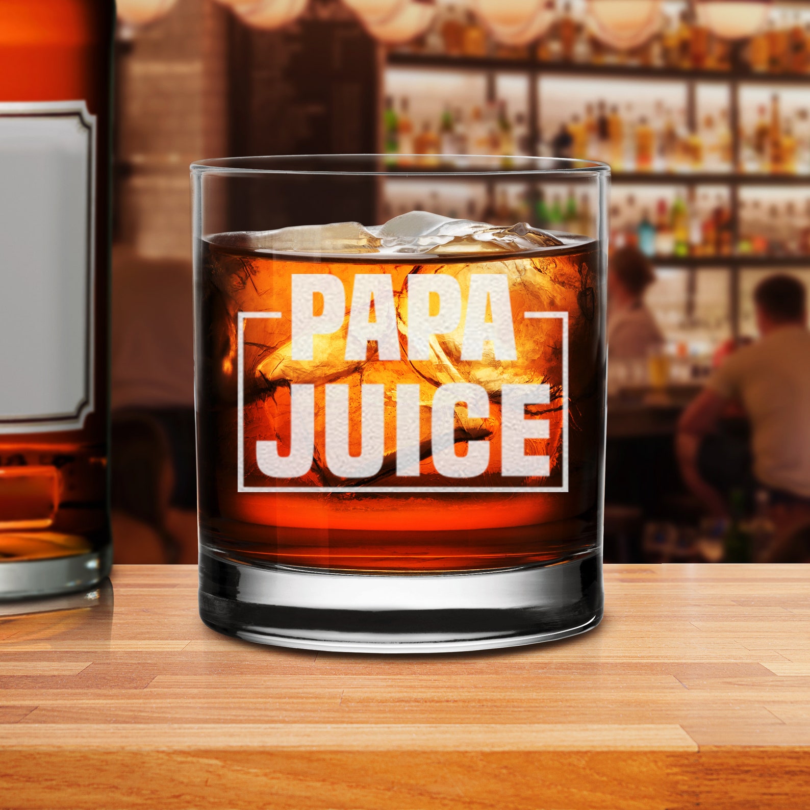 Papa Juice Whiskey Glass Funny Birthday Retirement Fathers Day Gift for ...