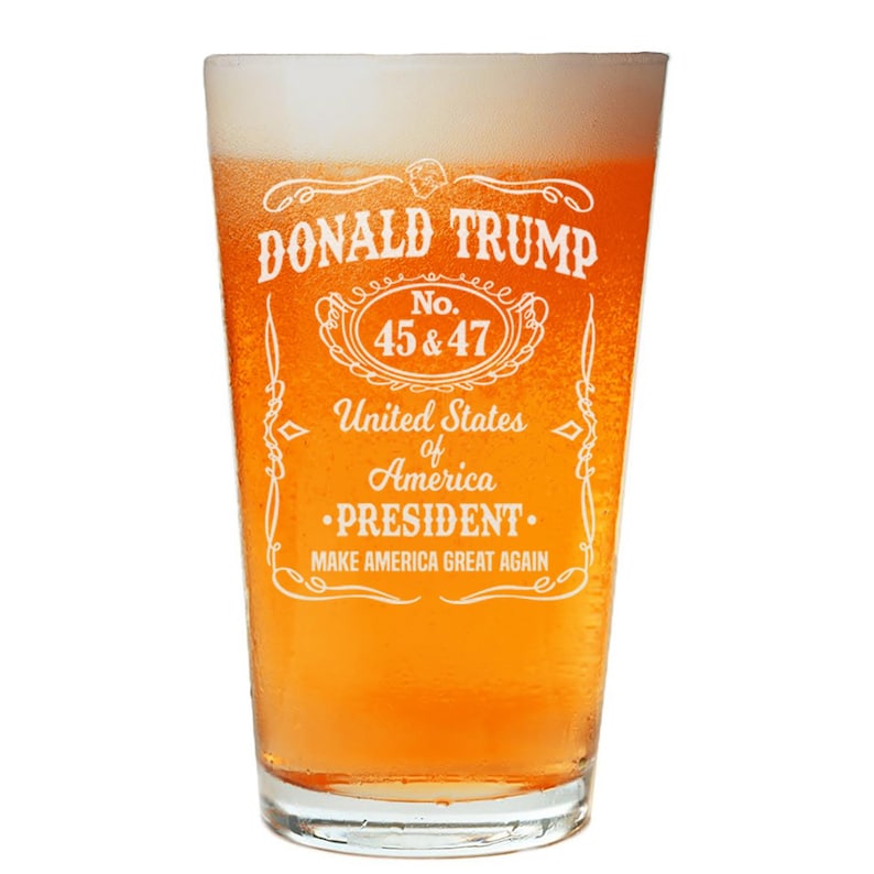 President Trump Laser Engraved Beer Pint, Right Wing, Conservative Gift ...
