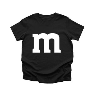 Letter M Halloween Team Costume Youth T-shirt Funny Halloween Cosplay ...
