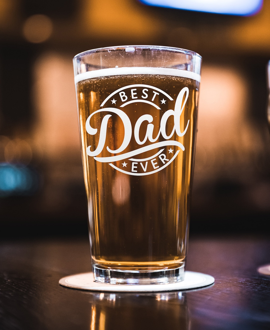 Best Dad Ever Beer Pint, Father's Day Gift, for Dad, Birthday Gift for ...