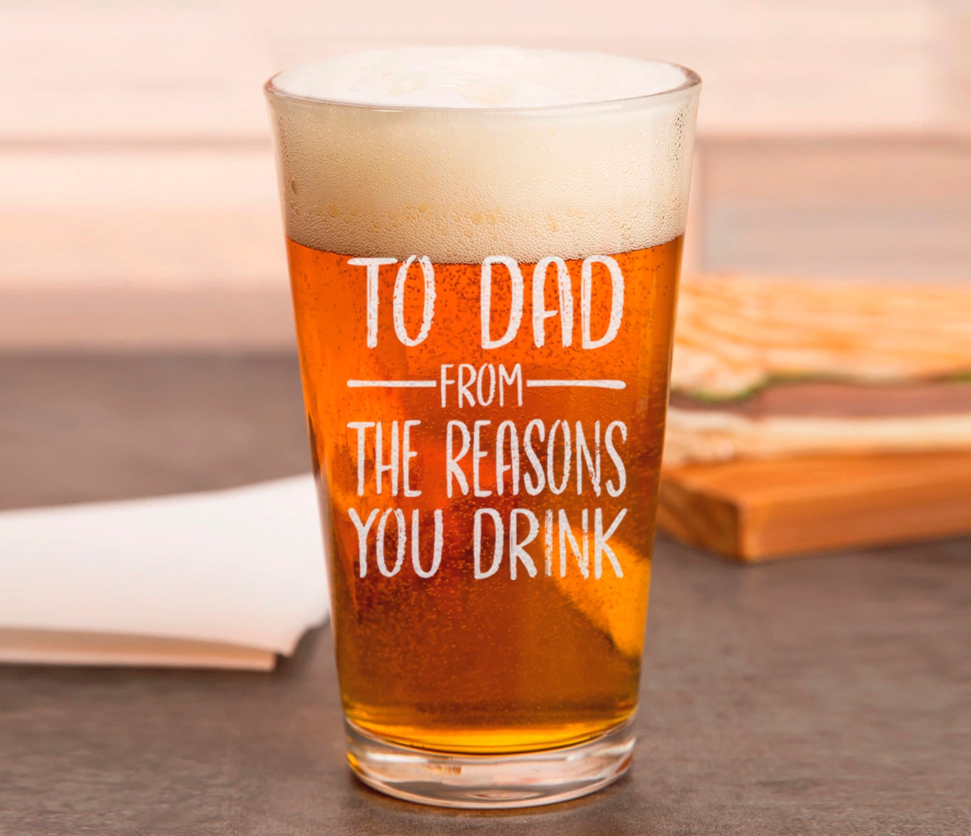 To Dad From the Reasons You Drink Beer Pint Funny Gift for Dad - Etsy