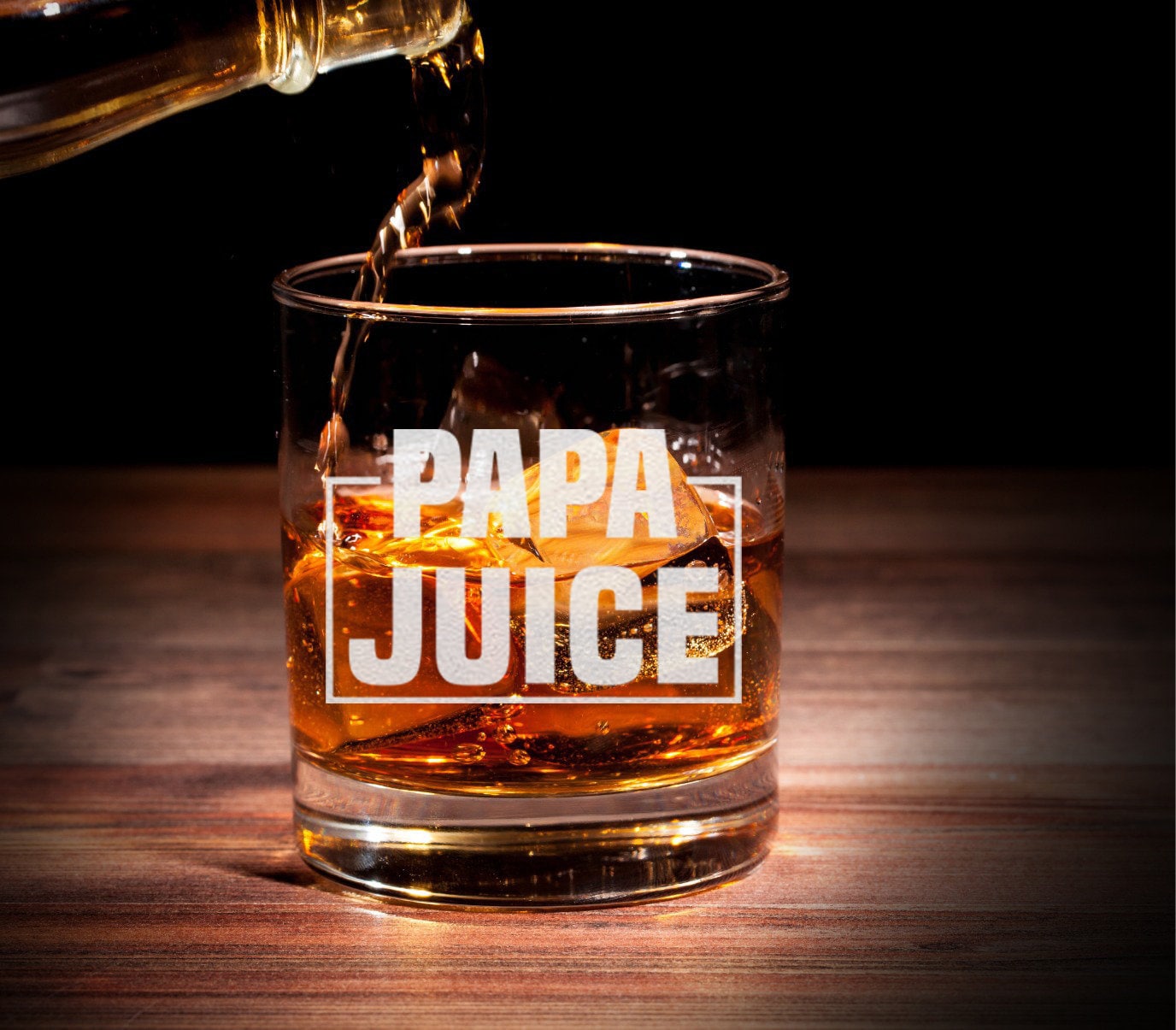 Papa Juice Whiskey Glass Funny Birthday Retirement Fathers Day Gift for ...
