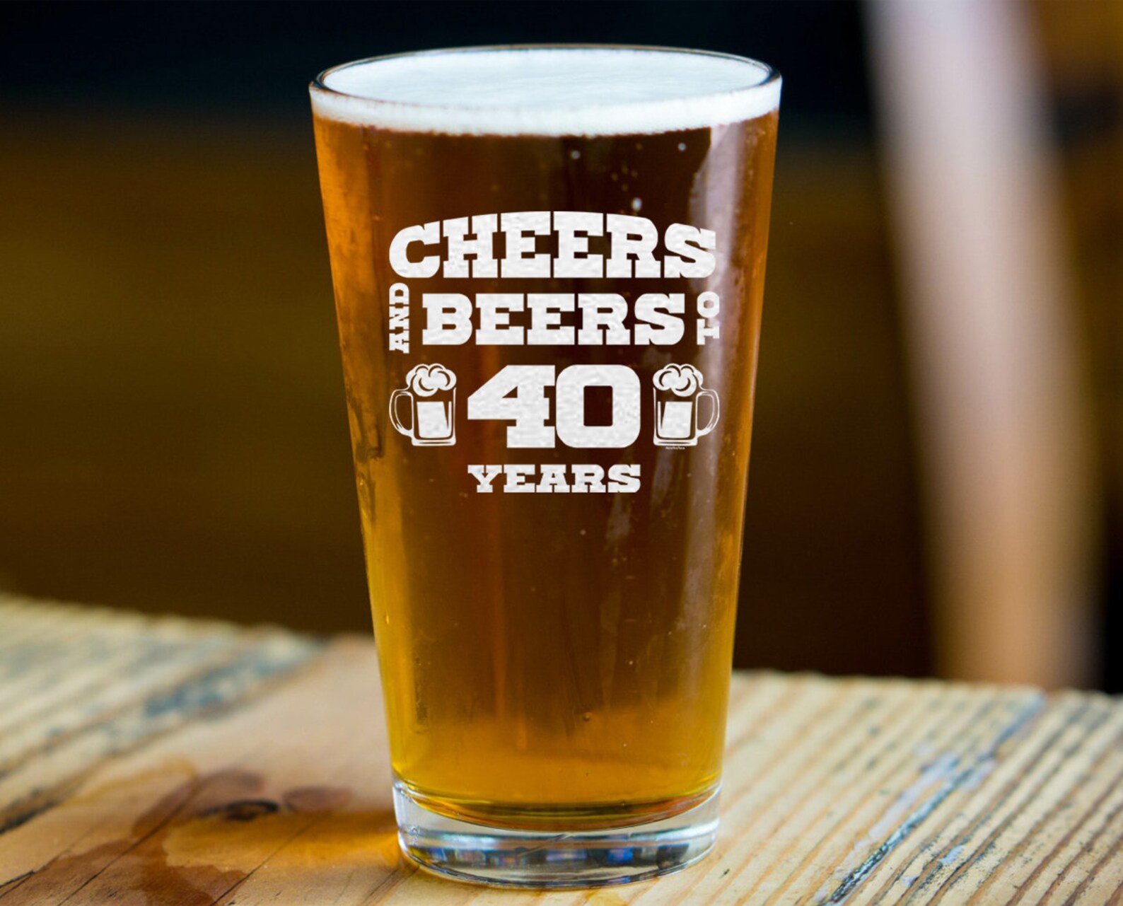 Cheers and Beers to 40 Years Beer Pint 40th Birthday Gift - Etsy