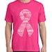 Breast Cancer Awareness Pink Ribbon Men's T-shirt Show - Etsy