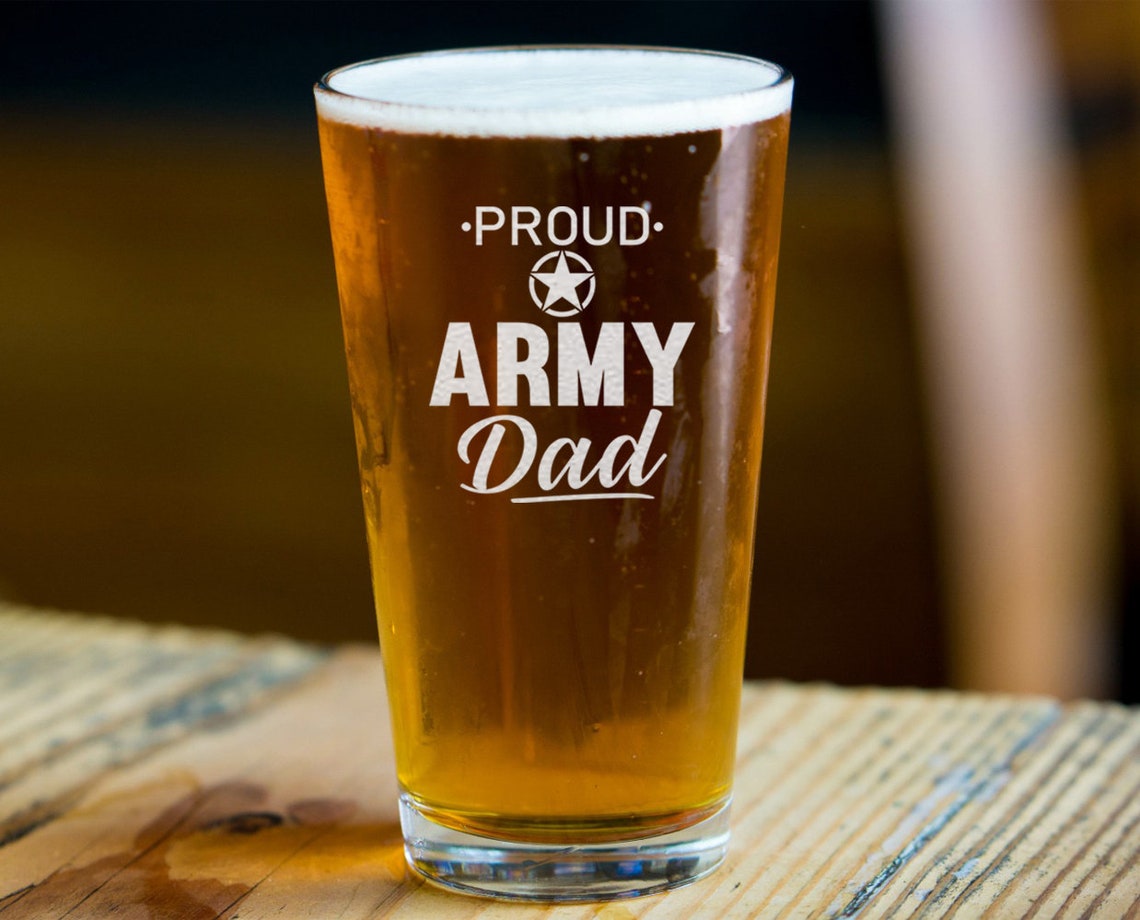 Proud Army Dad Military American Flag Patriotic Beer Pint - Etsy
