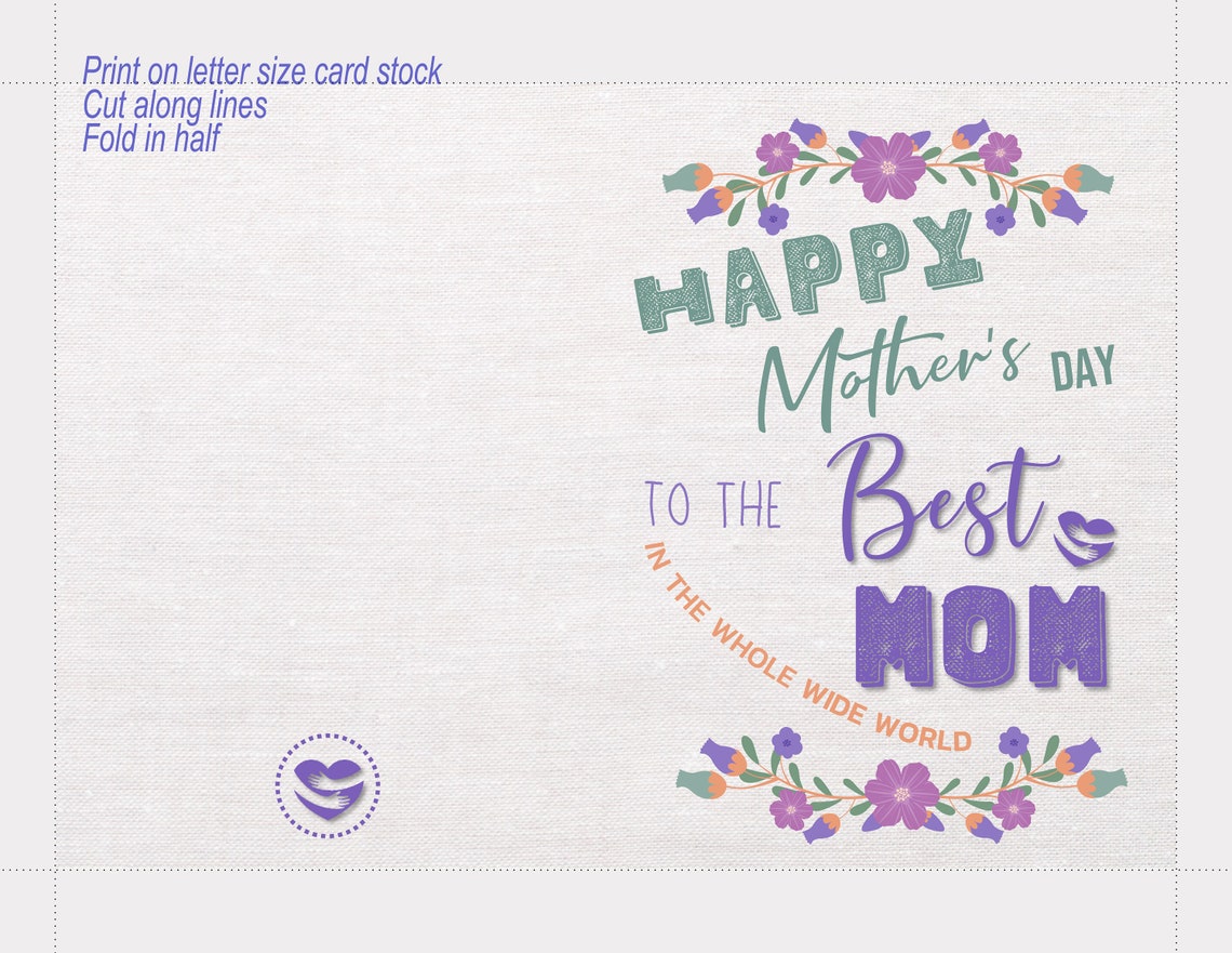 Best Mom in the World Printable/ Mother's Day Card for Mom/ Mom ...