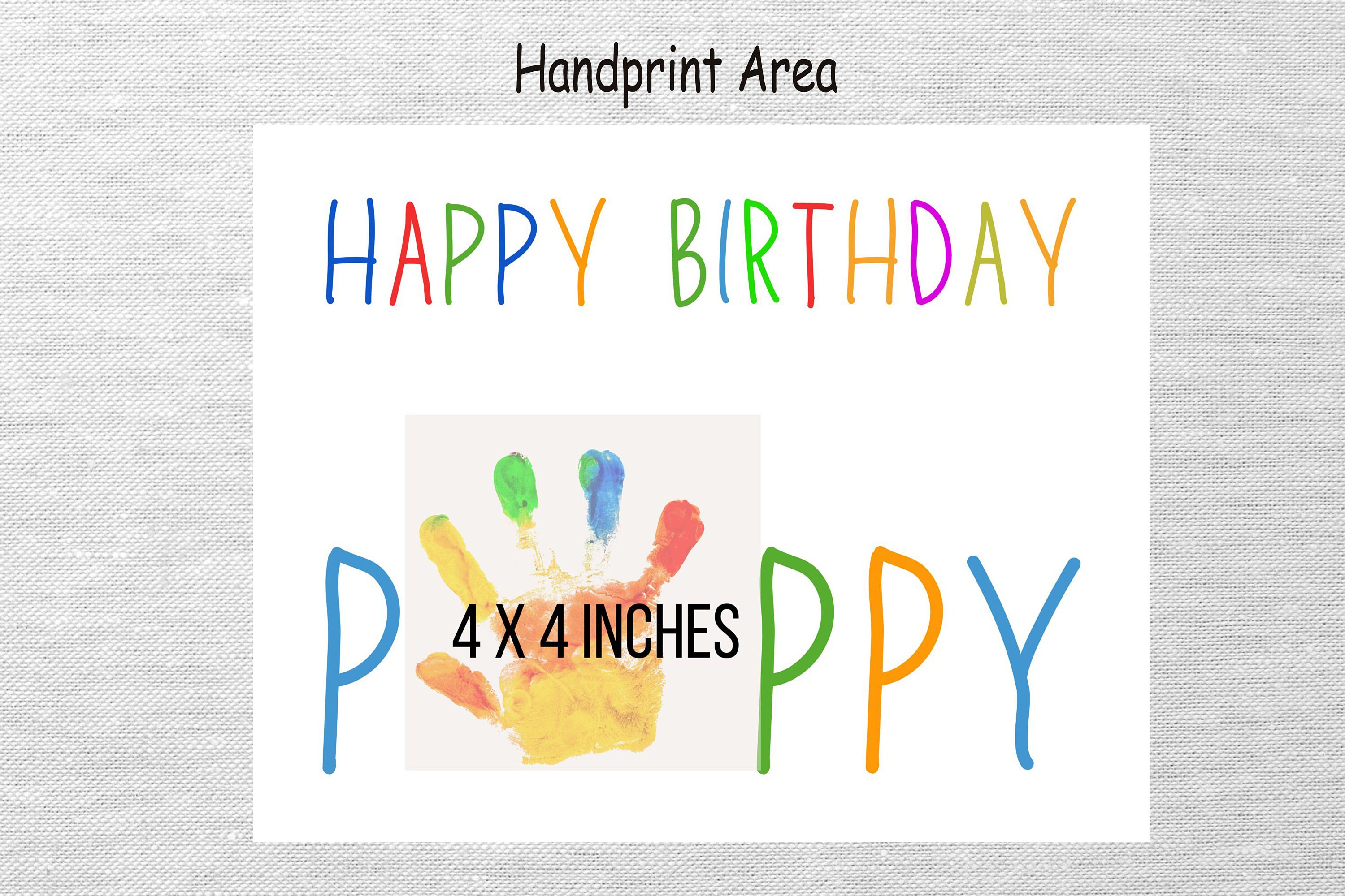 Happy Birthday PAPPY Keepsake, Handprint Art Craft, Fathers Day ...
