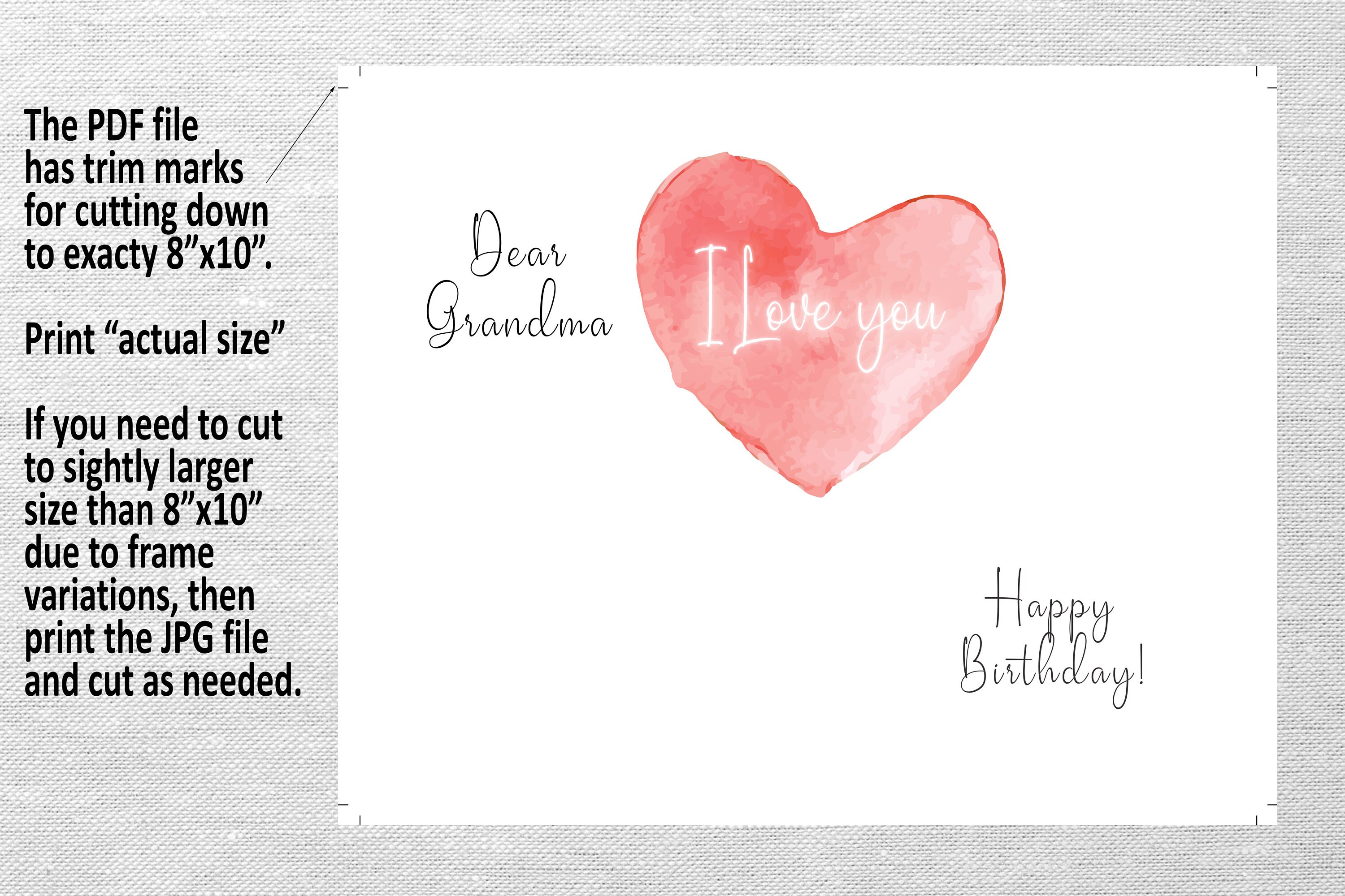 Grandma Birthday Handprint Craft, Dear Grandma Card, DIY Bday Keepsake ...