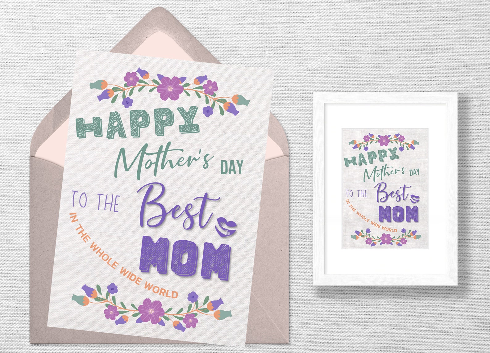 Best Mom in the World Printable/ Mother's Day Card for Mom/ Mom ...