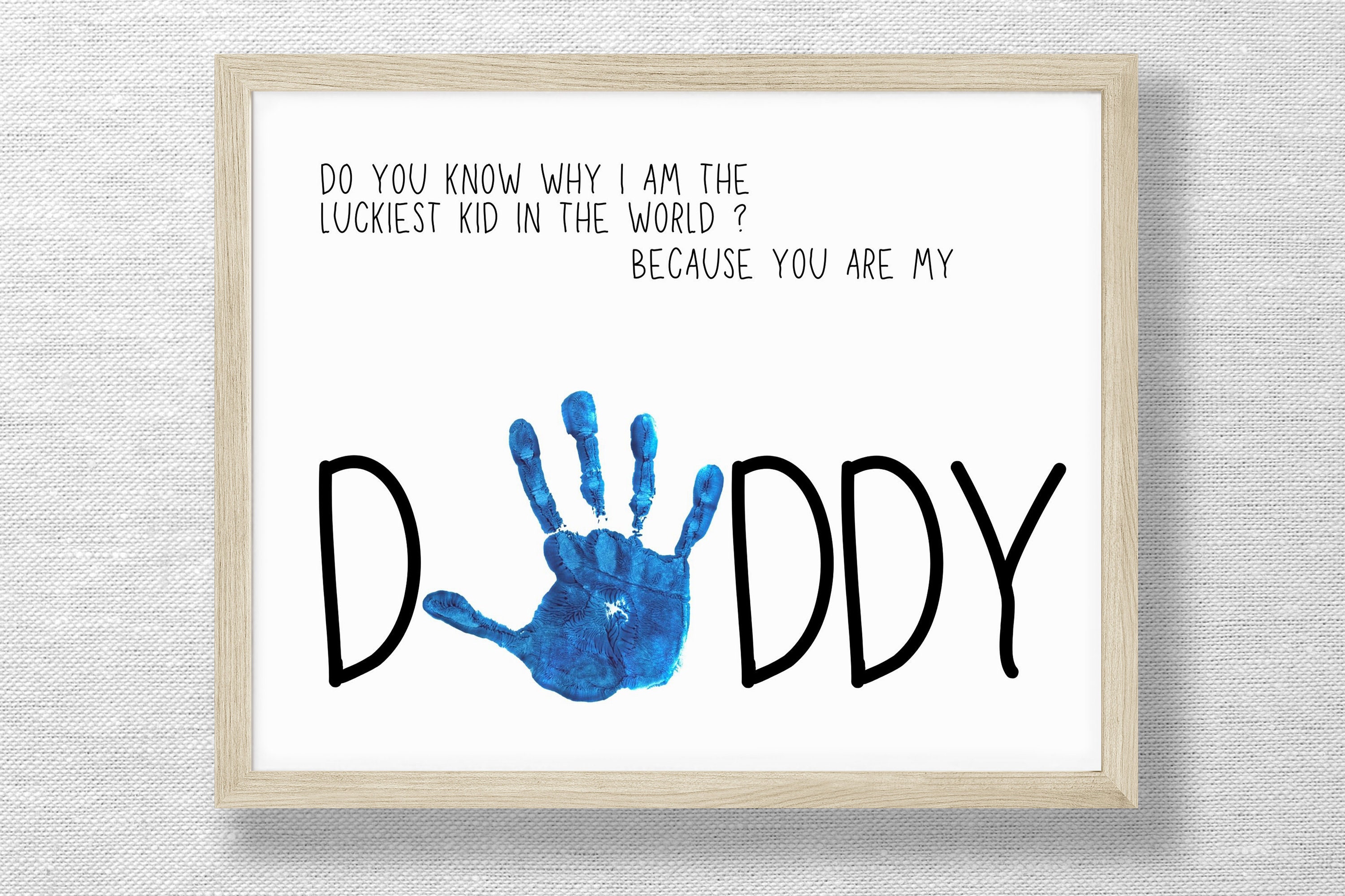 Handprint for Daddy, DIY Birthday Keepsake, Preschool Art Craft ...