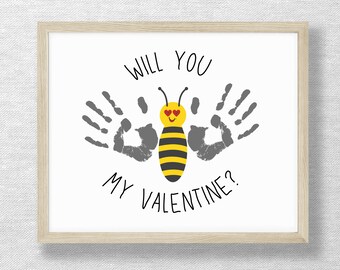 Bee Handprint Art | Etsy