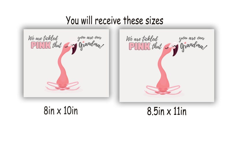 Pink Flamingo Handprint, Tickled Pink, Nana Keepsake, Mother's Day ...