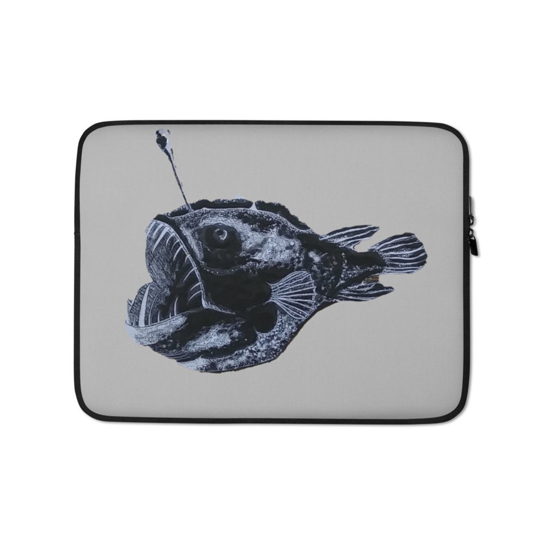 Angler Fish Laptop Sleeve | Handmade Artwork, Nautical Design ...