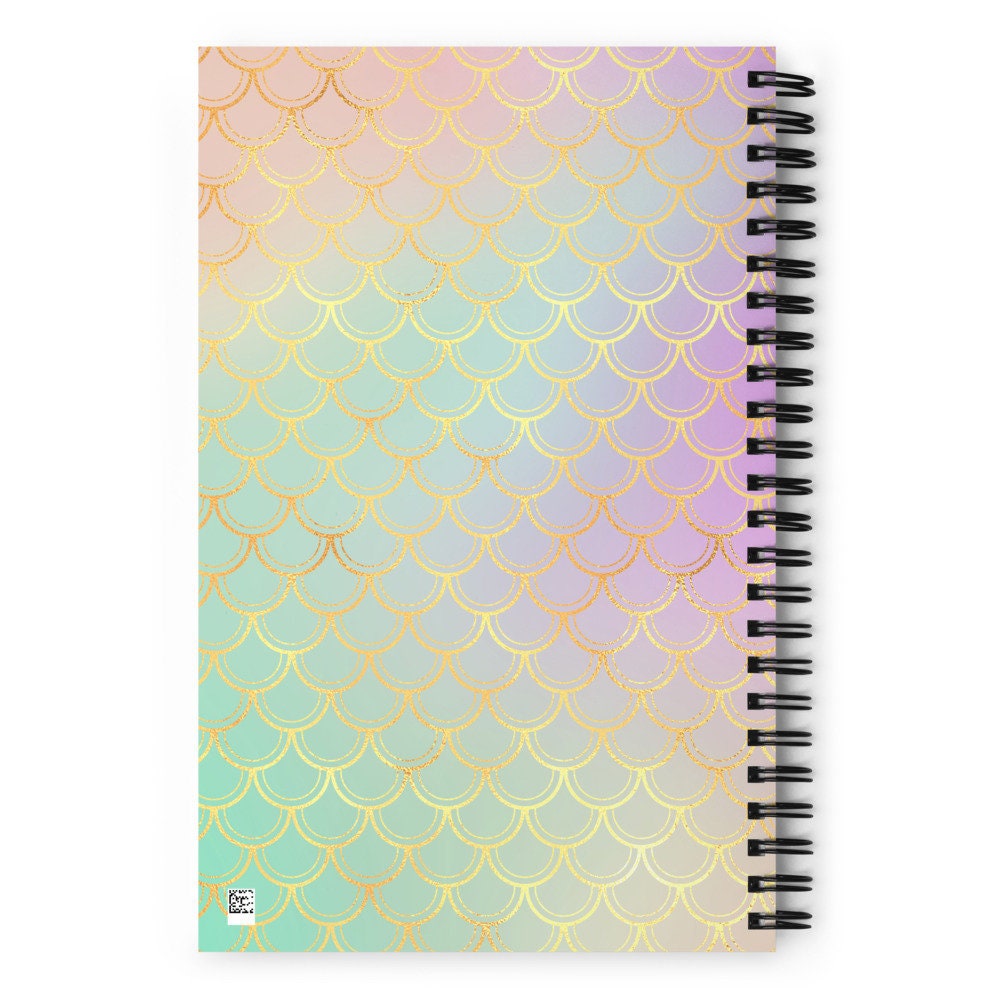 Rainbow Mermaid Scales Notepad | Diary| Gift | Spiral Notebook - Etsy