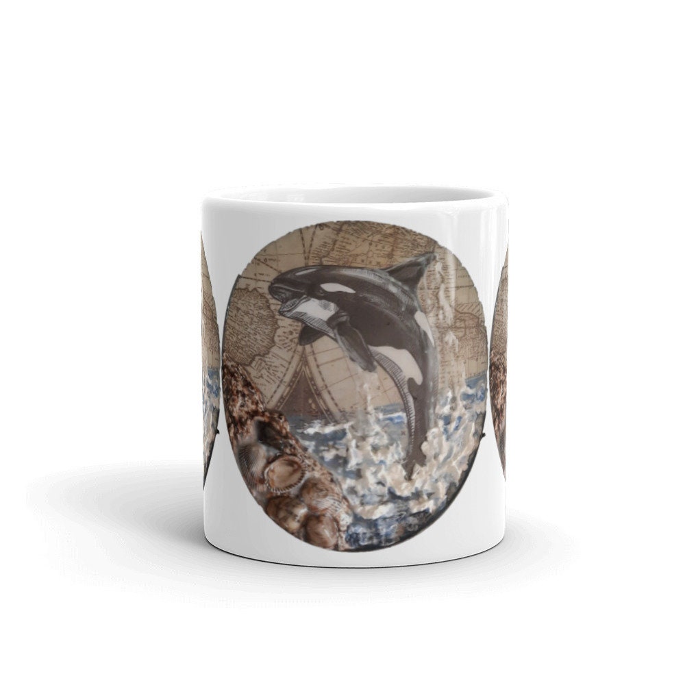 Orca Mug | Handmade Artwork, Tea Cup, Coffee Mug, Nautical Design ...
