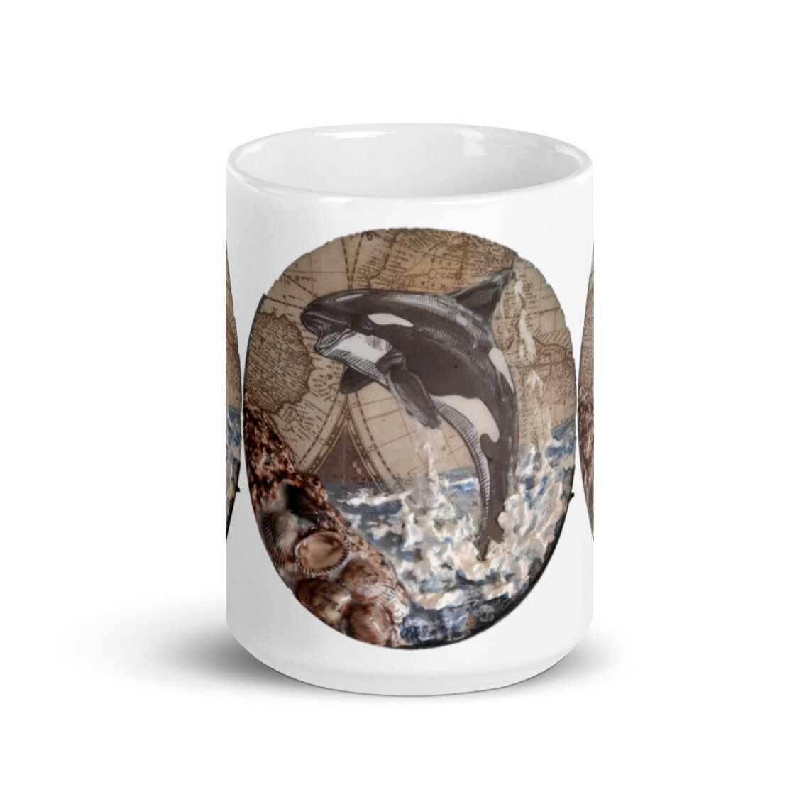 Orca Mug | Handmade Artwork, Tea Cup, Coffee Mug, Nautical Design ...