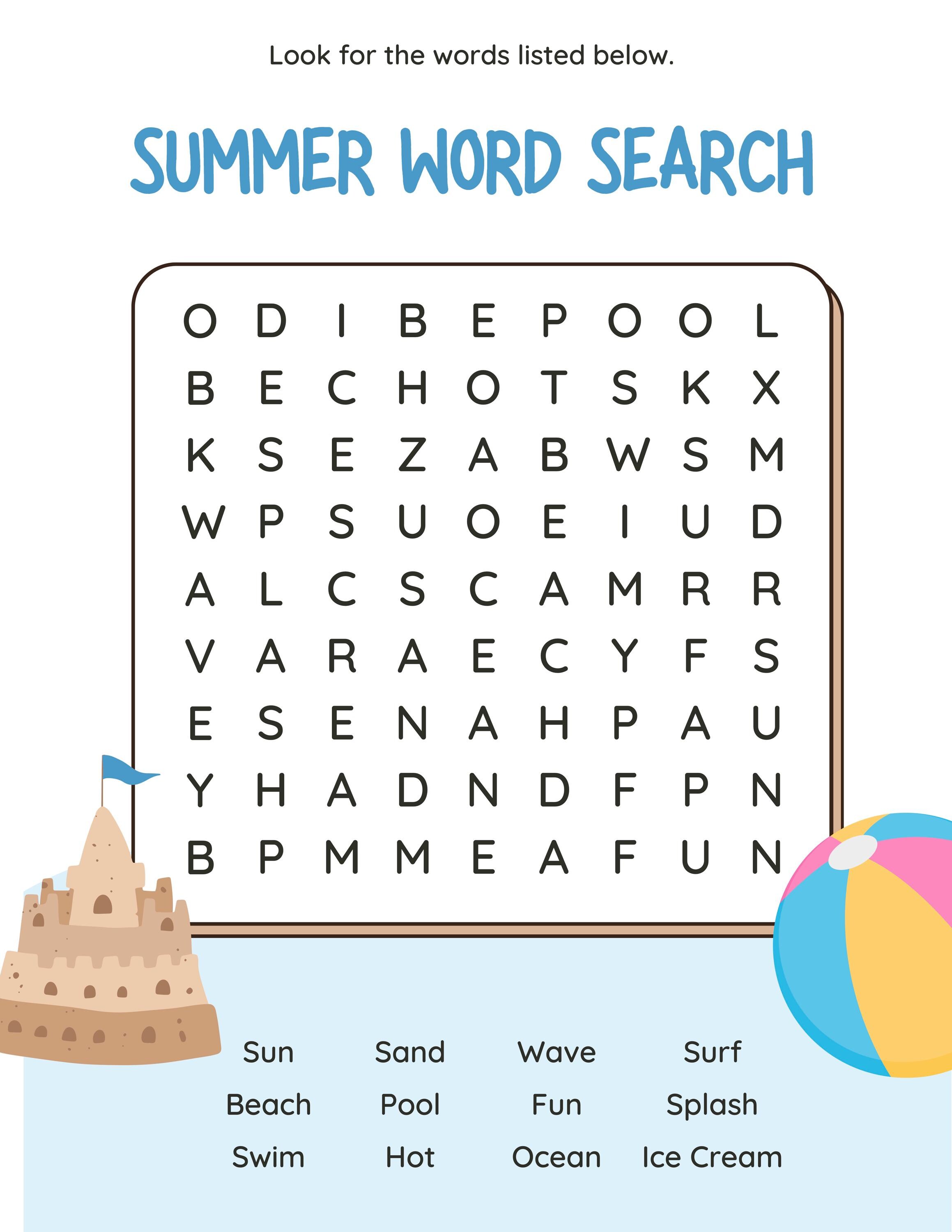 Fun Printable Word Search Puzzles for Kids | 4 Themed Games - Campfire ...