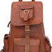 22-inch Rustic Vintage Leather Backpack Travel Rucksack Knapsack ...
