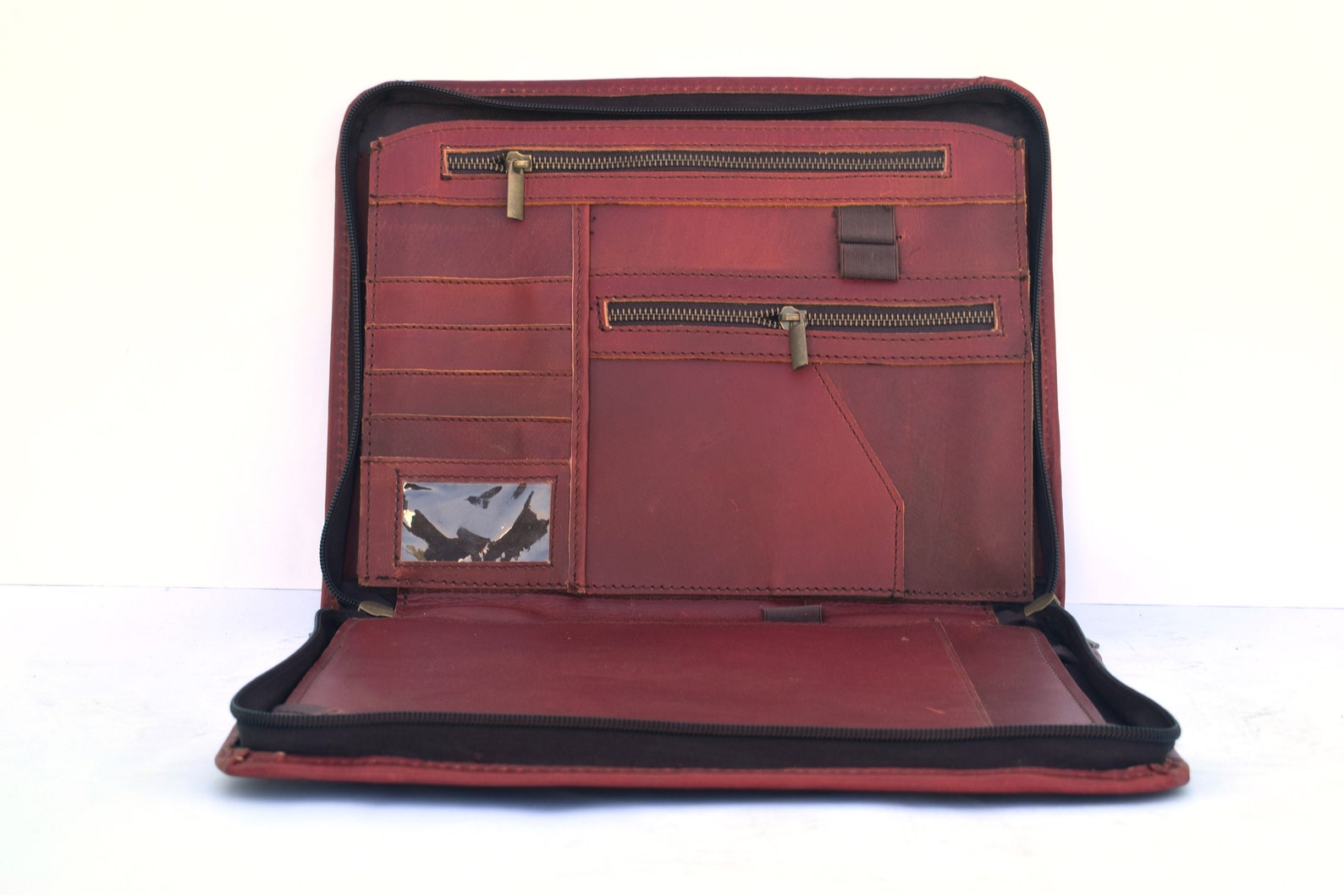  Leather File Folder A4 Size Handmade Bag Real Buff Leather Bag Etsy