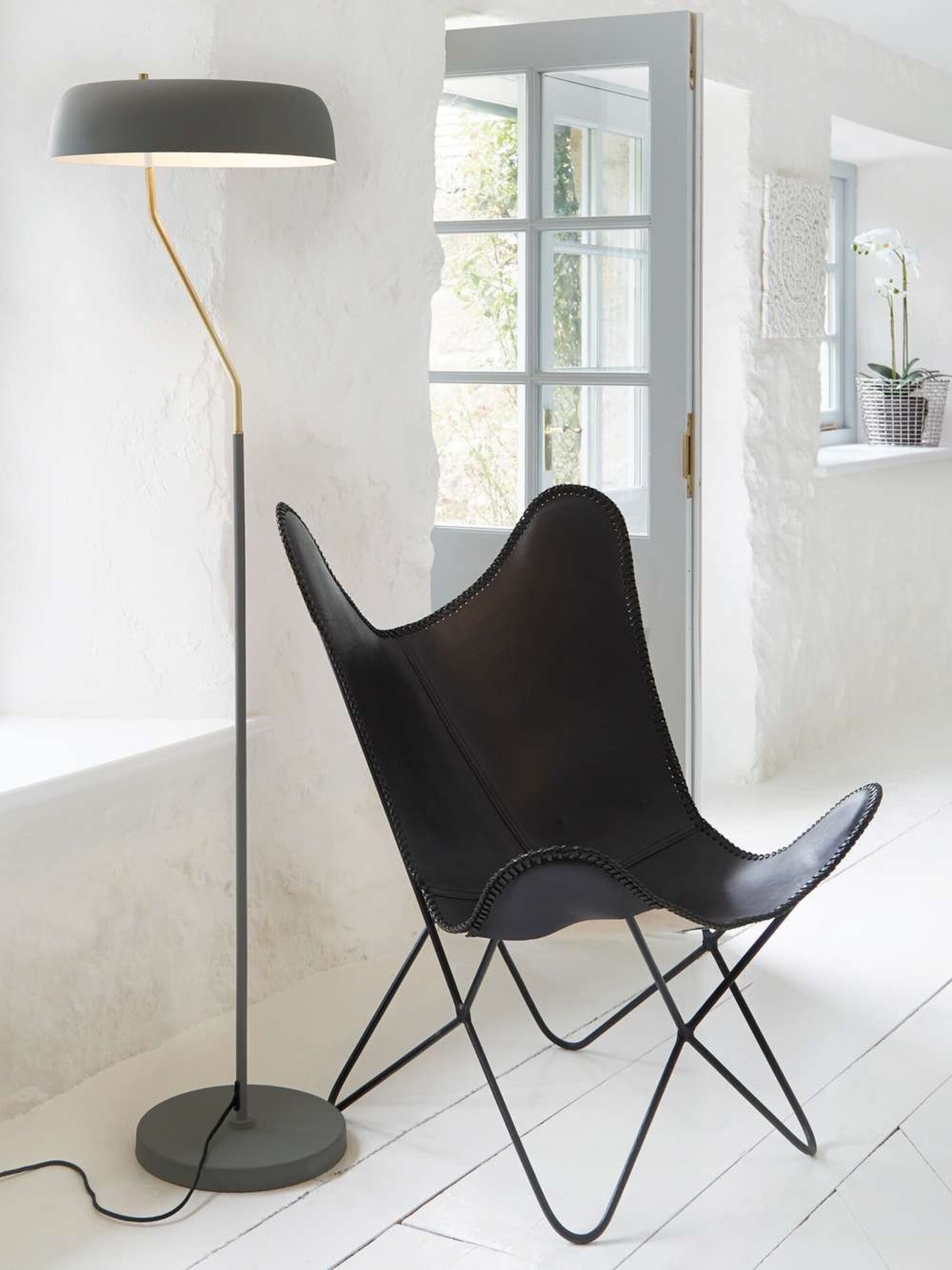 Retro Handmade Leather Butterfly Chair Black Butterfly Chair - Etsy