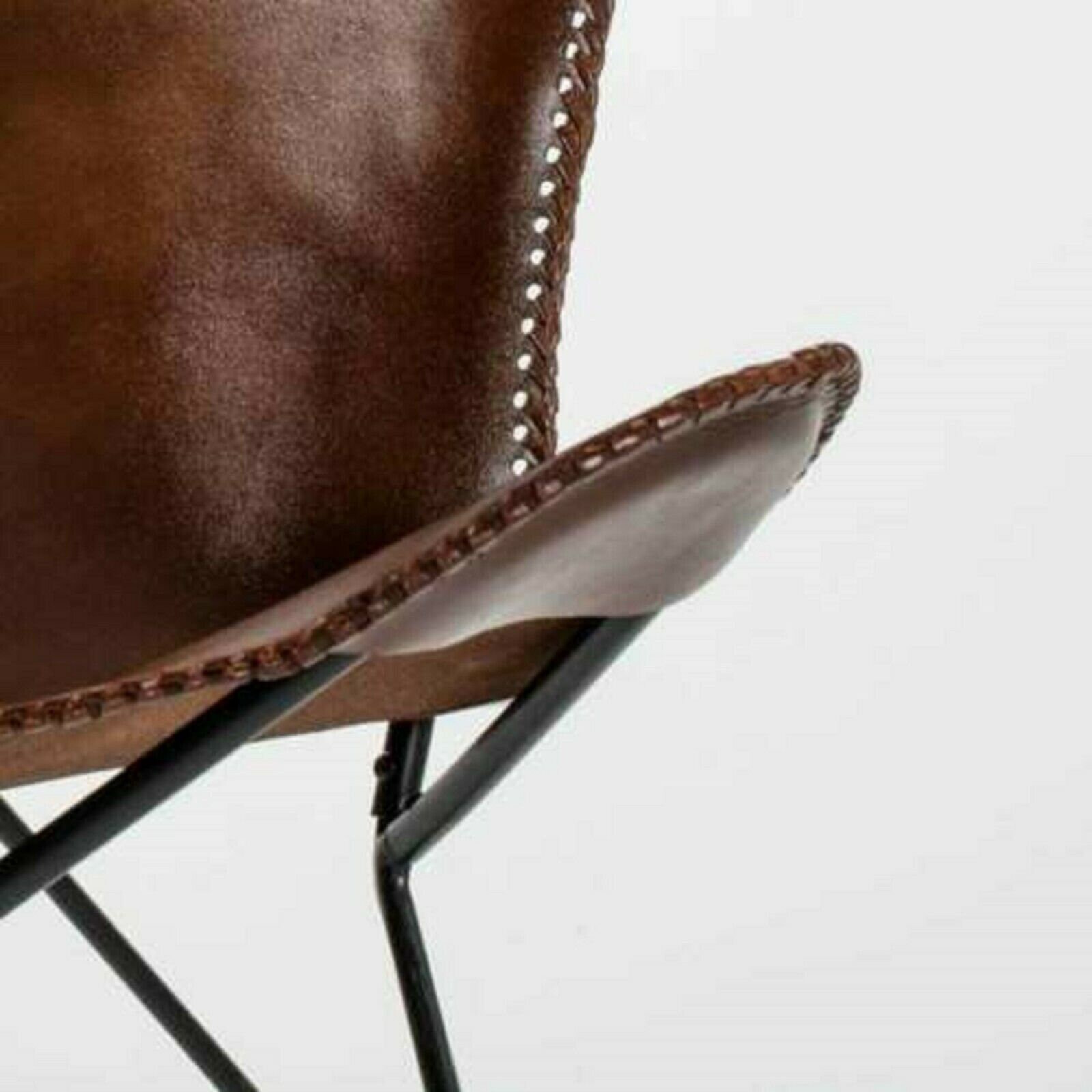 Buffalo Antique Leather Butterfly Chair Living Room Furniture - Etsy