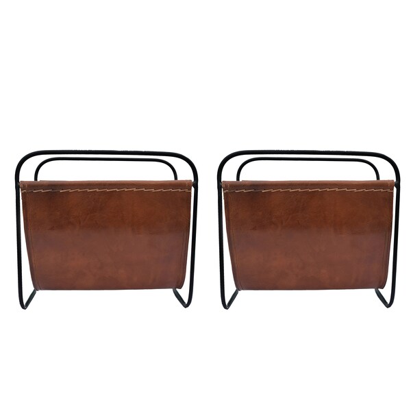 Leather Magazine Rack - Etsy