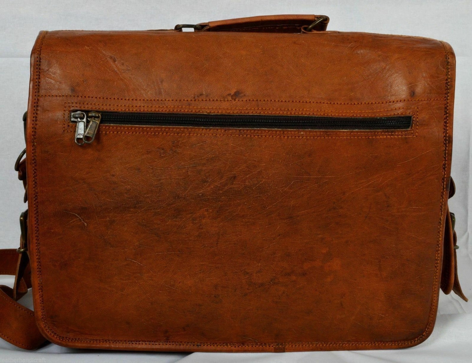 Handmade Goat Leather Bag Genuine Vintage Messenger Bag Laptop - Etsy