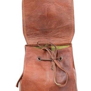 22-inch Rustic Vintage Leather Backpack Travel Rucksack Knapsack ...
