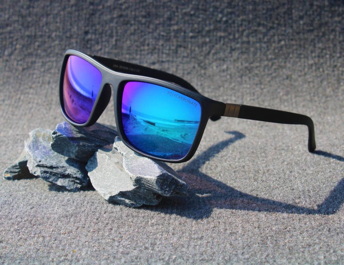 Men's Sunglasses Blue Lenses - Etsy