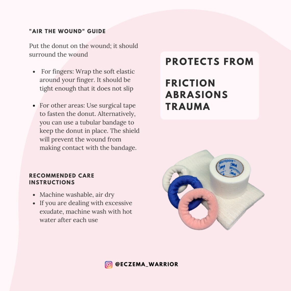 Donut Shield - MEDIUM - *SET OF 4*- Washable - Replace Gauze, Bandage ...