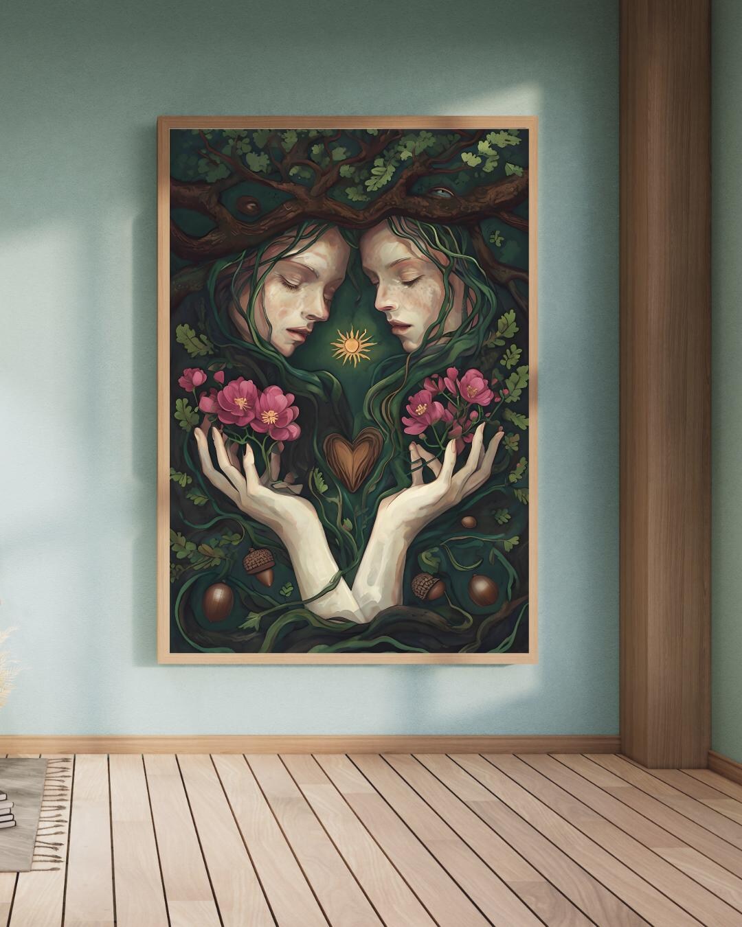 Forest Spirit Digital Art Print - Spiritual Forest Poster Print ...