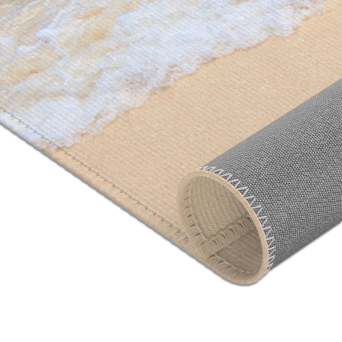 Beach Sand and Water Area Rug Room Makeover Tropical Boho Beachy Vibe ...