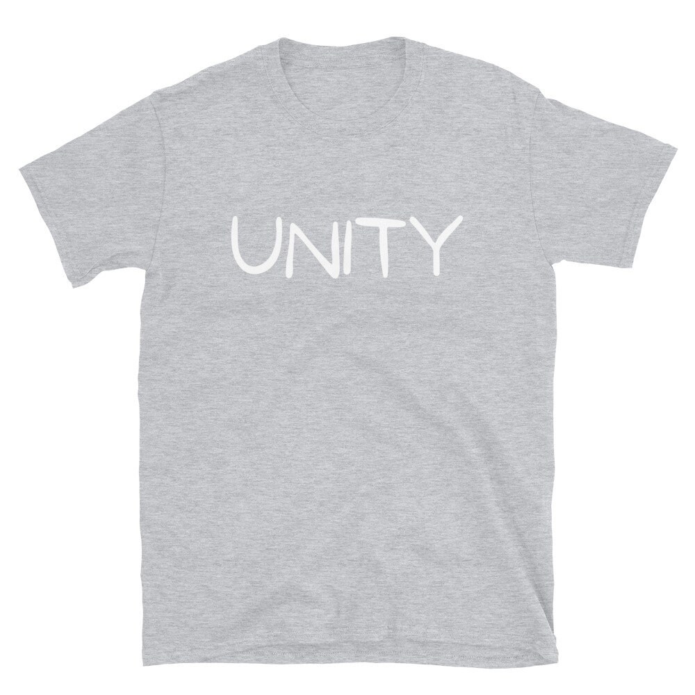 UNITY T-shirt White Print Flattering Stretchy Comfortable - Etsy