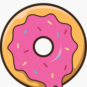 DELICIOUS DONUT DRIPPING Vinyl Sticker Laptop Sticker, Water Bottle ...