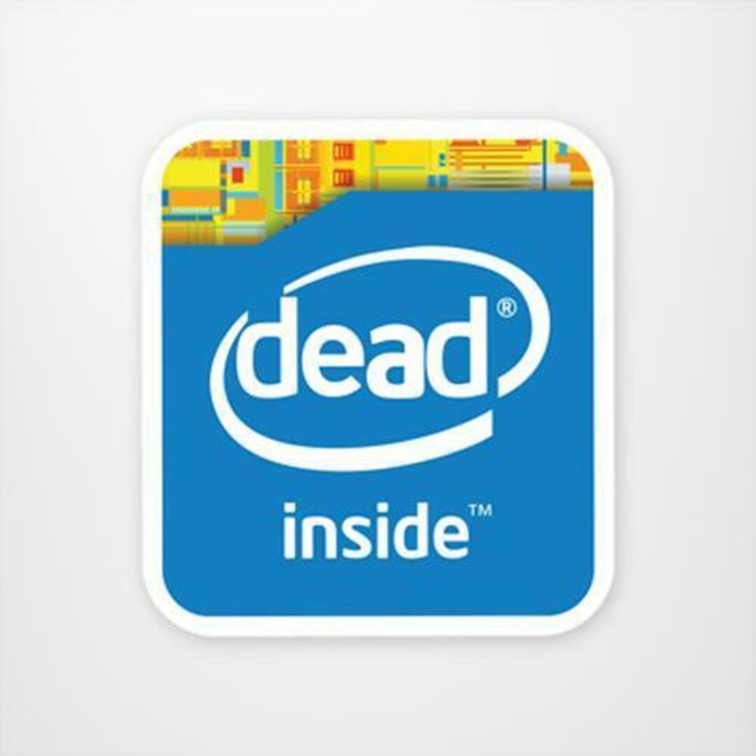 DEAD INSIDE Funny PC Computer Vinyl Sticker Laptop Sticker, Water ...