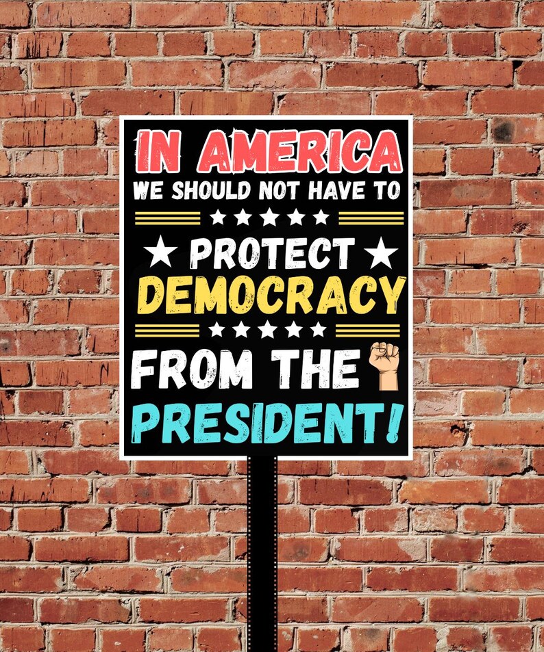 Protect Democracy Protest Sign SVG PNG Jpg Pdf | Political Artwork ...