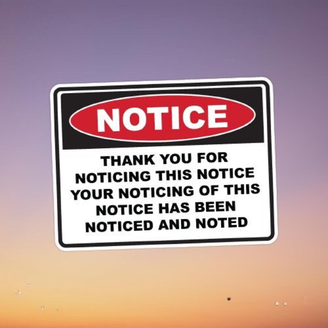 Thank You for Noticing Funny Vinyl Sticker Laptop Sticker, Water Bottle ...