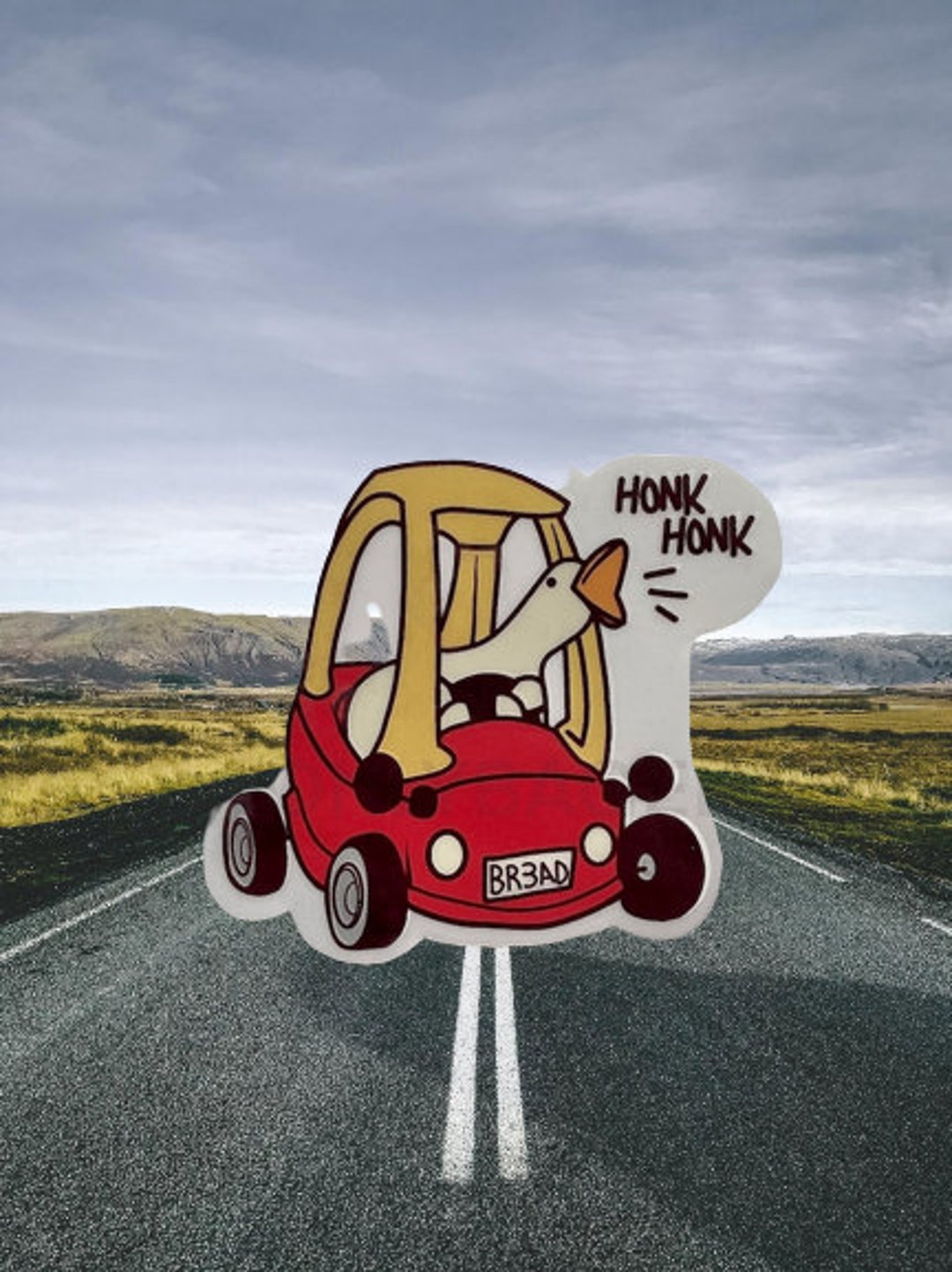 Goose Road Rage Transparent Vinyl Sticker Laptop Sticker, Water Bottle ...