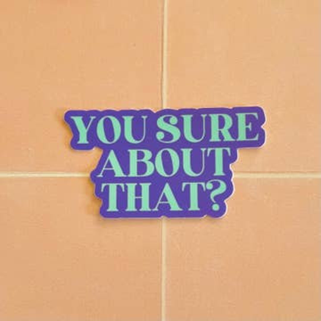 You Sure About That ITYSL Funny Meme Vinyl Sticker, Laptop Sticker ...